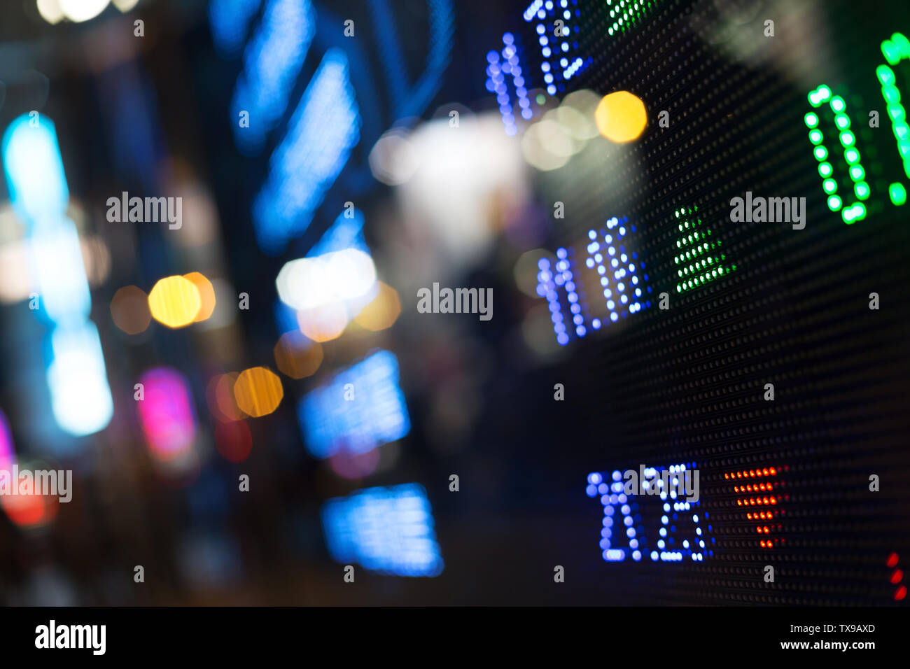 Display of Stock Market quotes Stock Photo - Alamy