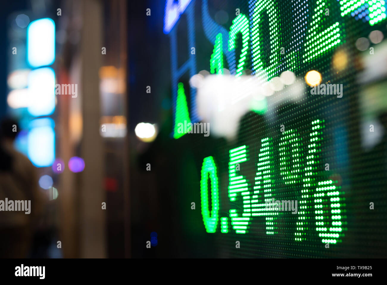 Display of Stock Market quotes Stock Photo - Alamy