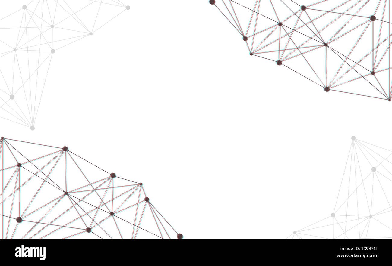 Interconnected dot wire material with a sense of technology. Big data ...