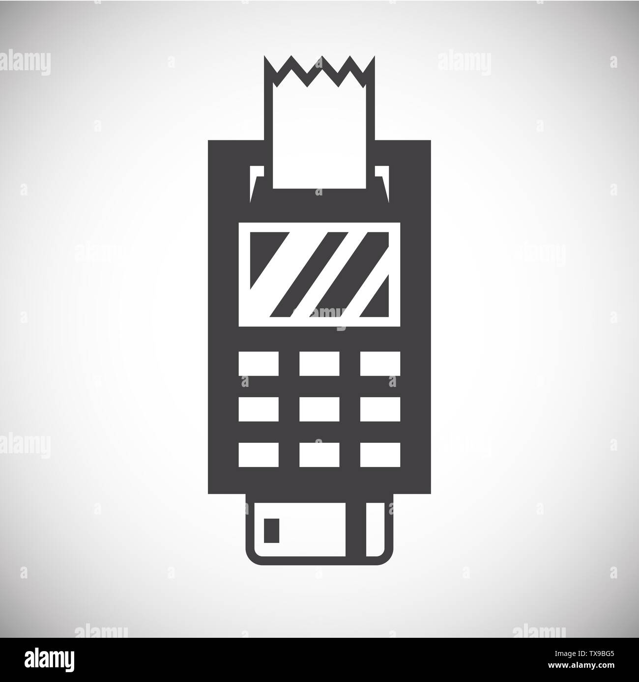 Pos terminal icon on background for graphic and web design. Simple ...