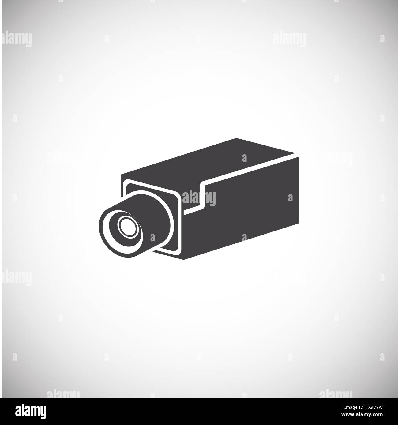 CCTV related icon on background for graphic and web design. Simple ...