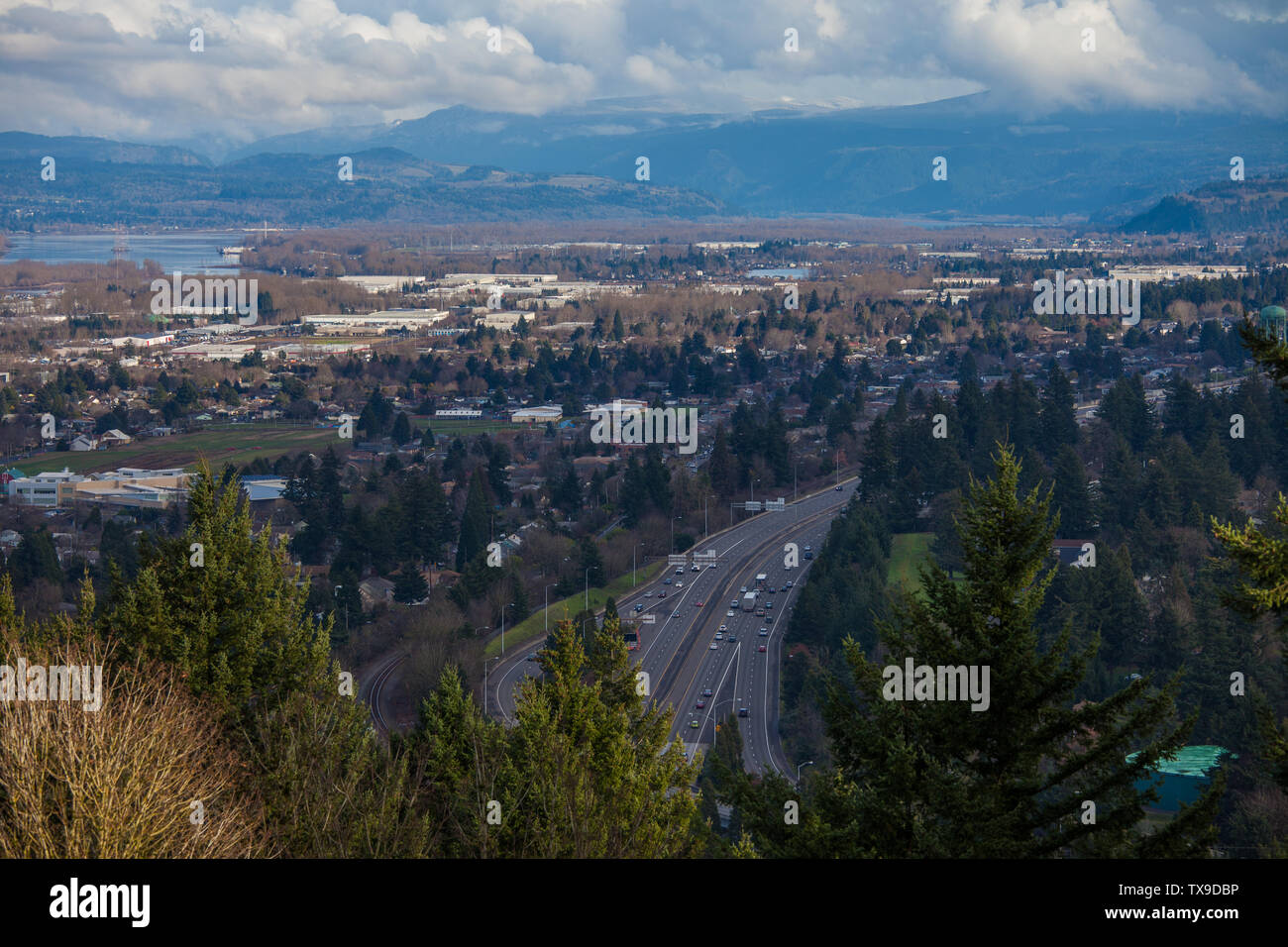 The landscape of Oregon and the Columbia River Stock Photo - Alamy
