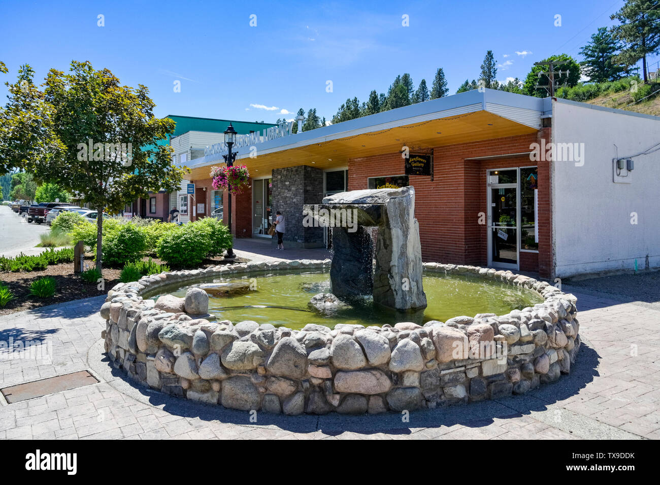 Fountain, downtown, Princeton, British Columbia, Canada Stock Photo - Alamy