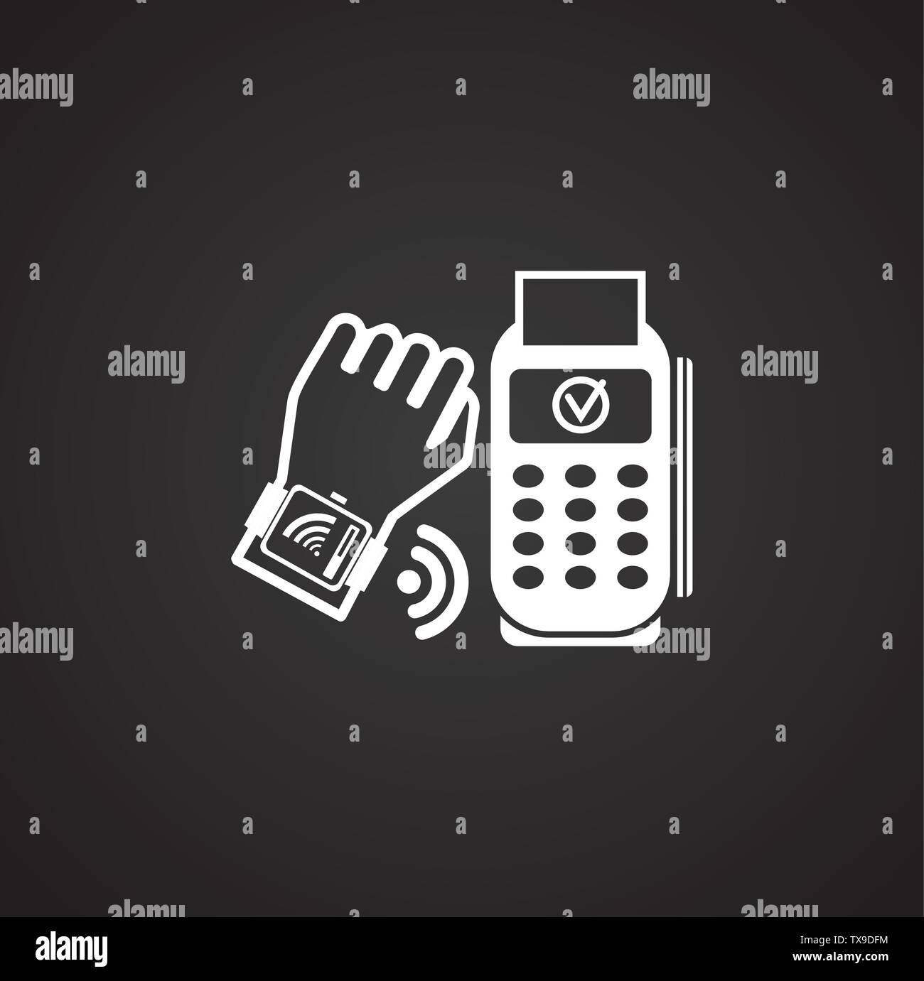 Pos terminal icon on background for graphic and web design. Simple ...