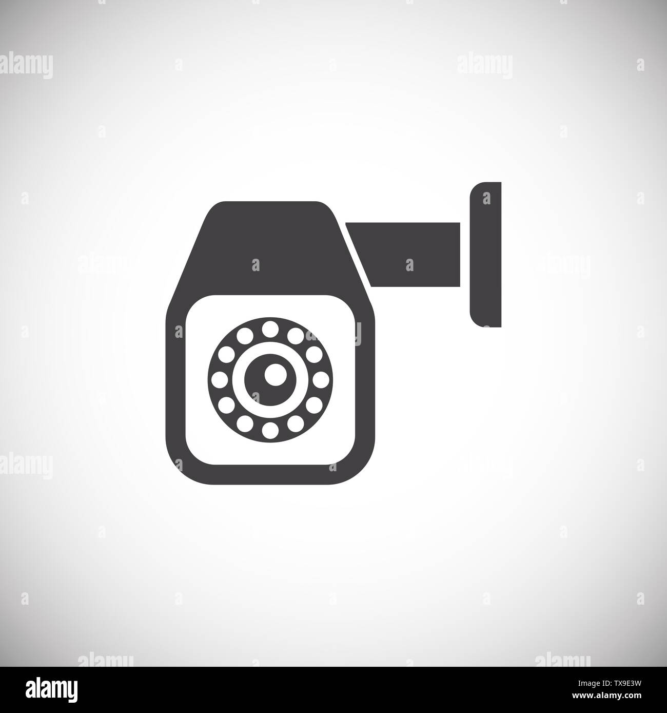 CCTV related icon on background for graphic and web design. Simple ...
