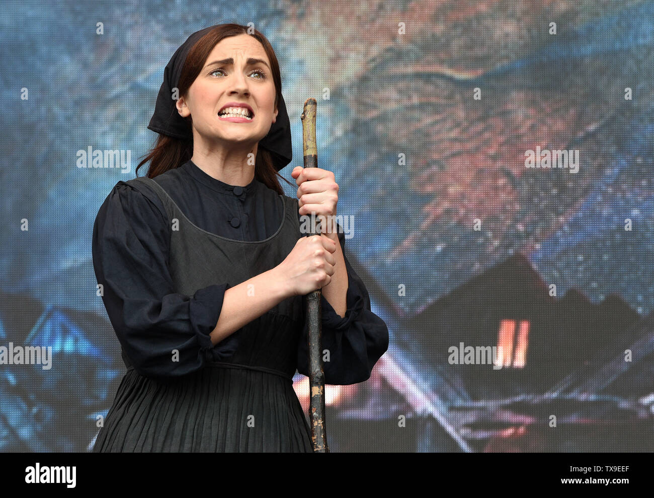 London, UK. Cast of Fiddler On The Roof perform at West End Live held ...