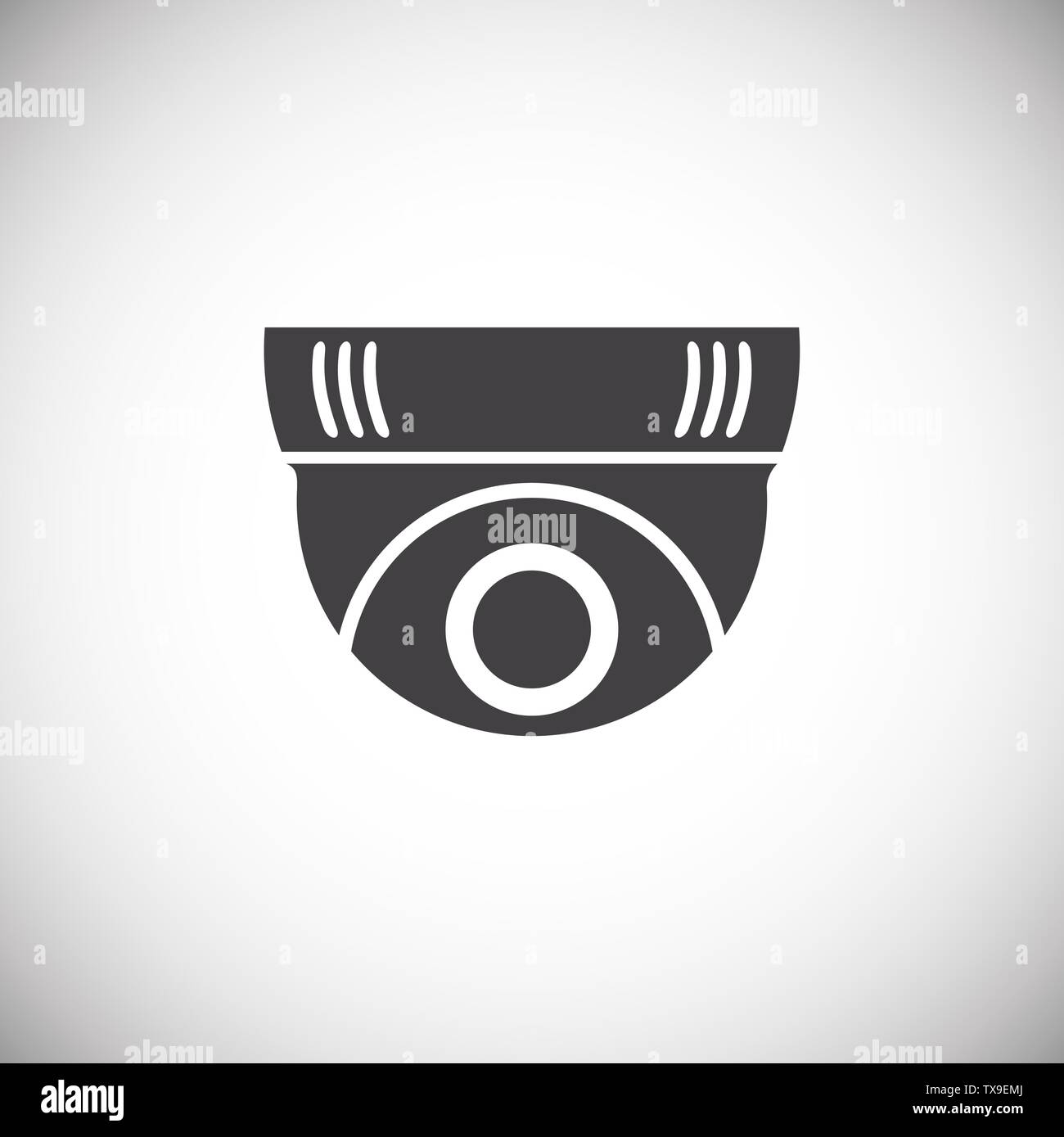 CCTV related icon on background for graphic and web design. Simple ...