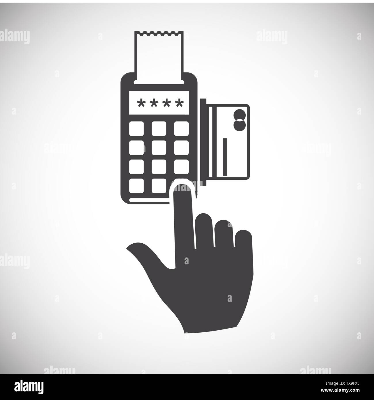 Pos terminal icon on background for graphic and web design. Simple ...