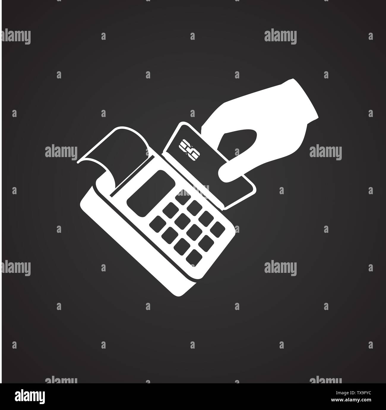 Pos terminal icon on background for graphic and web design. Simple ...