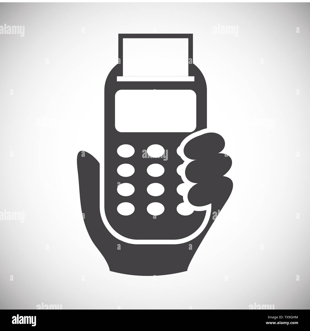 Pos terminal icon on background for graphic and web design. Simple ...