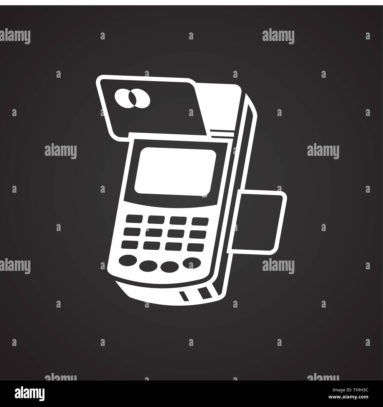 Pos terminal icon on background for graphic and web design. Simple ...