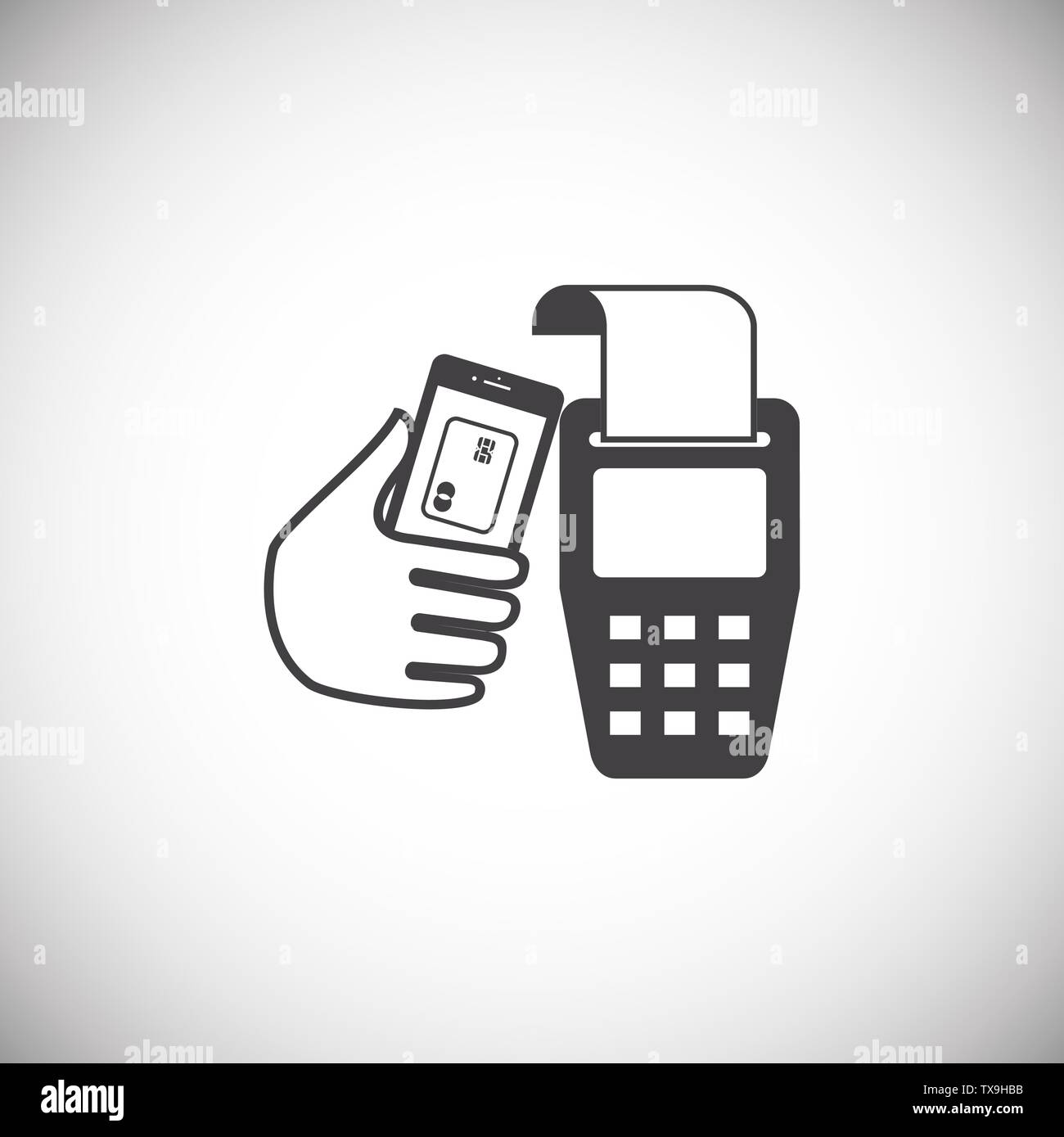 Pos terminal icon on background for graphic and web design. Simple ...