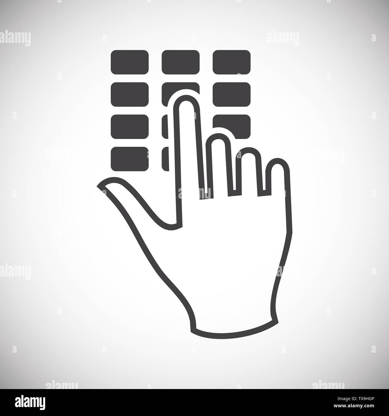Pos terminal icon on background for graphic and web design. Simple ...