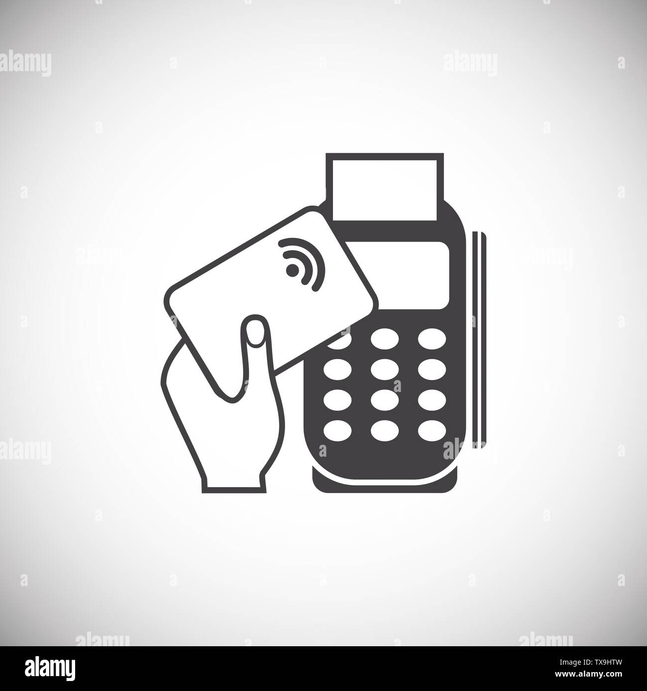 Pos terminal icon on background for graphic and web design. Simple ...