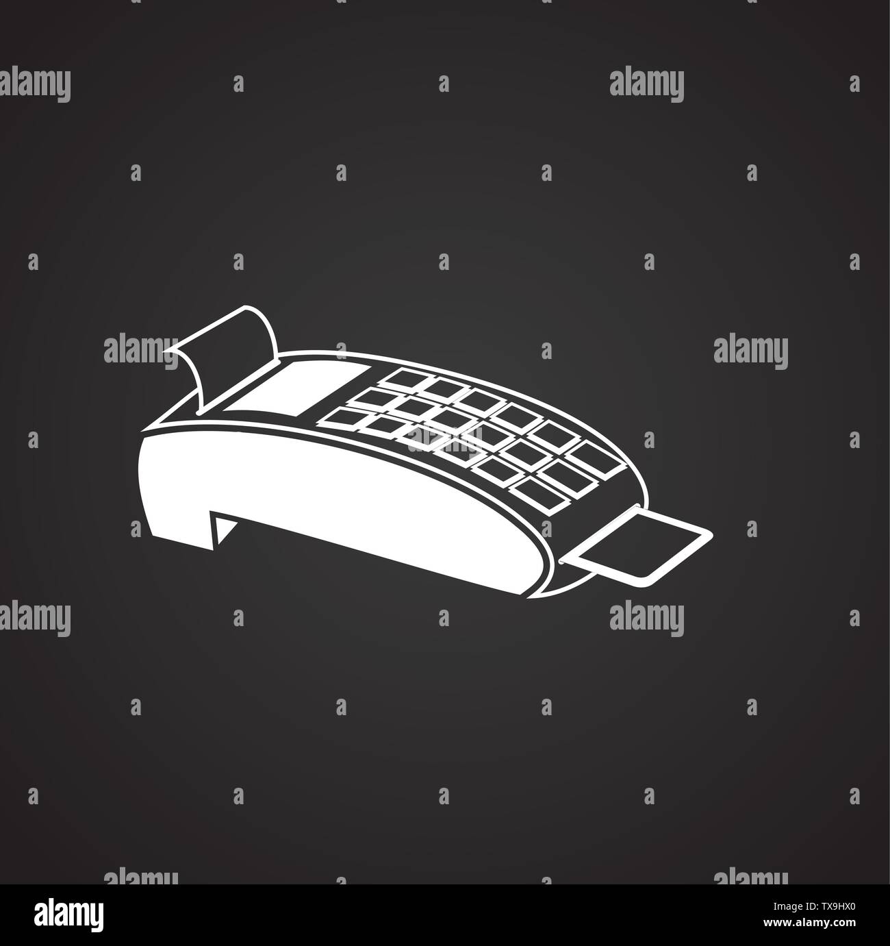 Pos terminal icon on background for graphic and web design. Simple ...