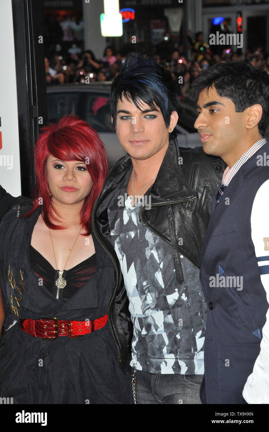 LOS ANGELES, CA. April 14, 2009: American Idol finalists Allison Iraheta (left) Adam Lambert ...