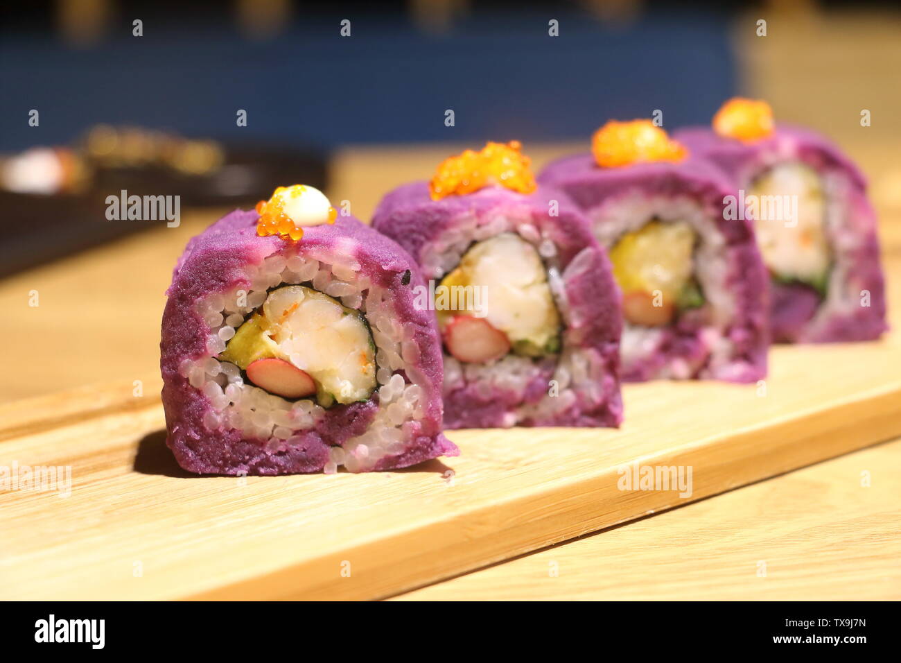 Purple potato sushi hi-res stock photography and images - Alamy