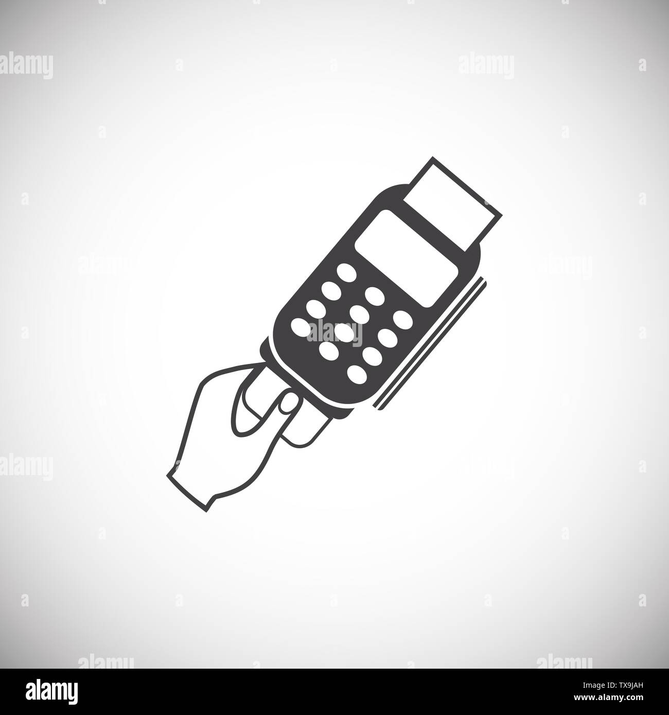 Pos terminal icon on background for graphic and web design. Simple ...