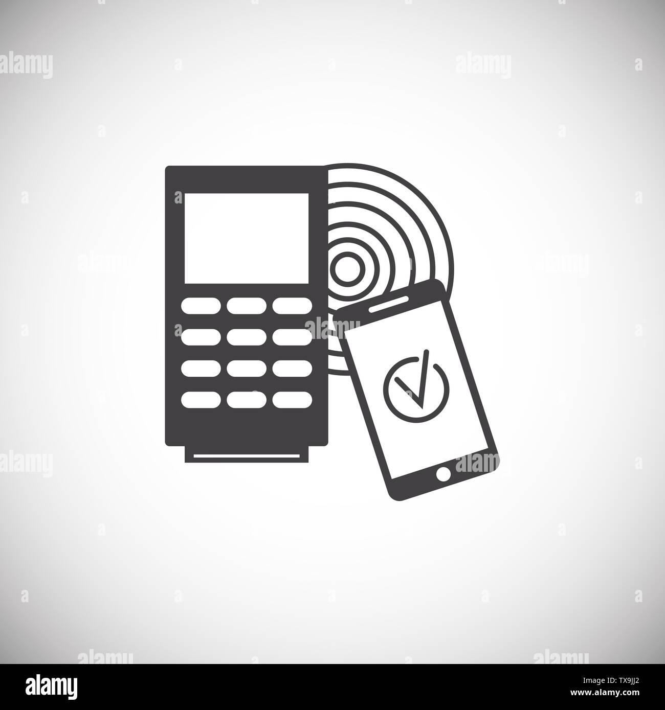 Pos terminal icon on background for graphic and web design. Simple ...