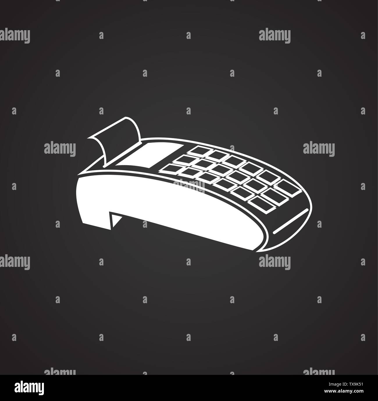 Pos terminal icon on background for graphic and web design. Simple ...
