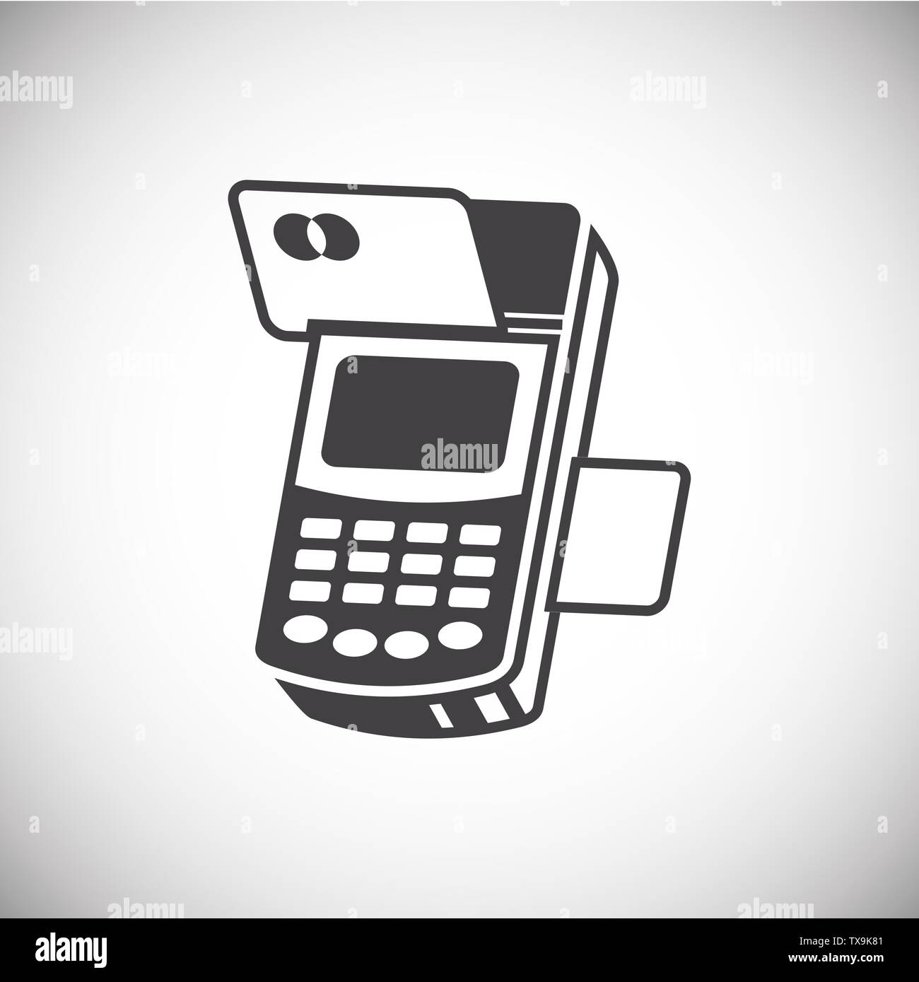 Pos terminal icon on background for graphic and web design. Simple ...