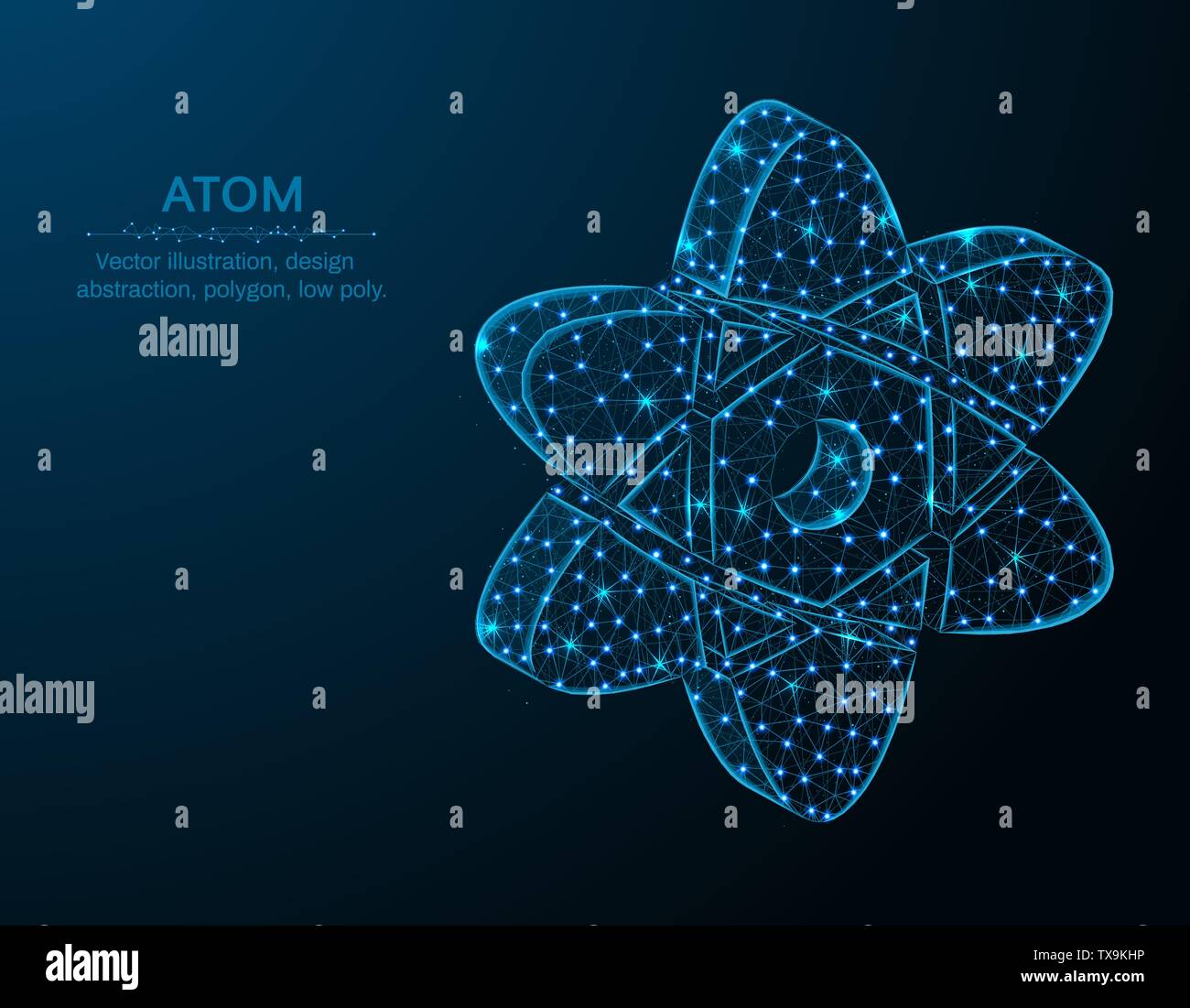 Abstract molecules low poly medical Stock Vector Images - Alamy