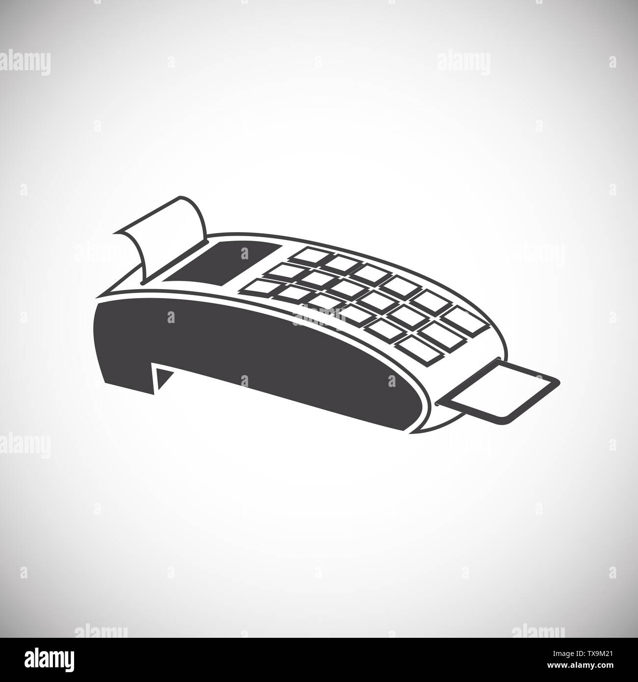Pos terminal icon on background for graphic and web design. Simple ...
