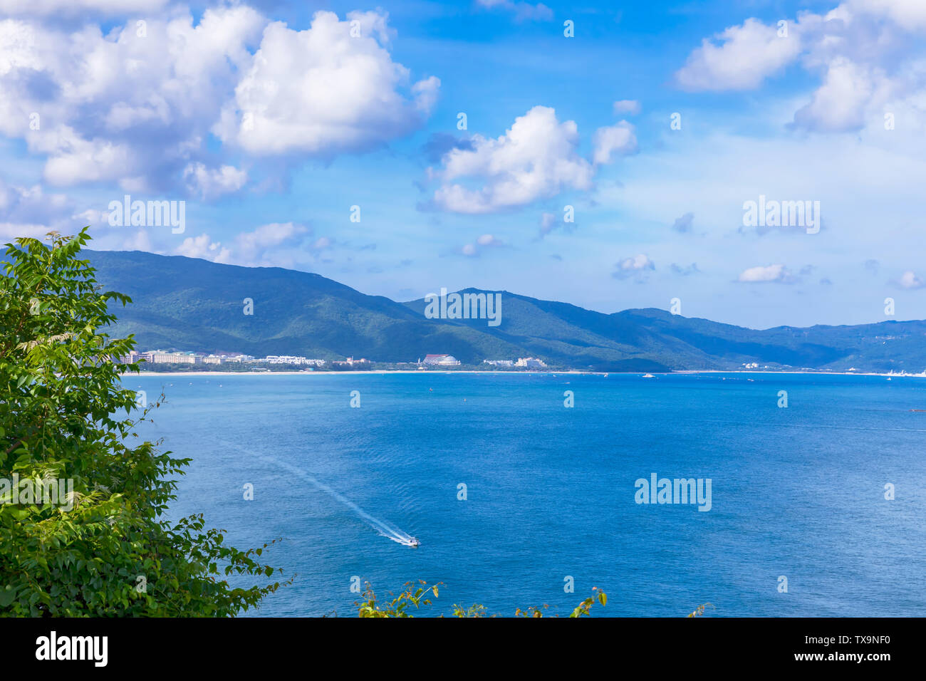 Sanya Sun Bay Scenery in Hainan Stock Photo - Alamy