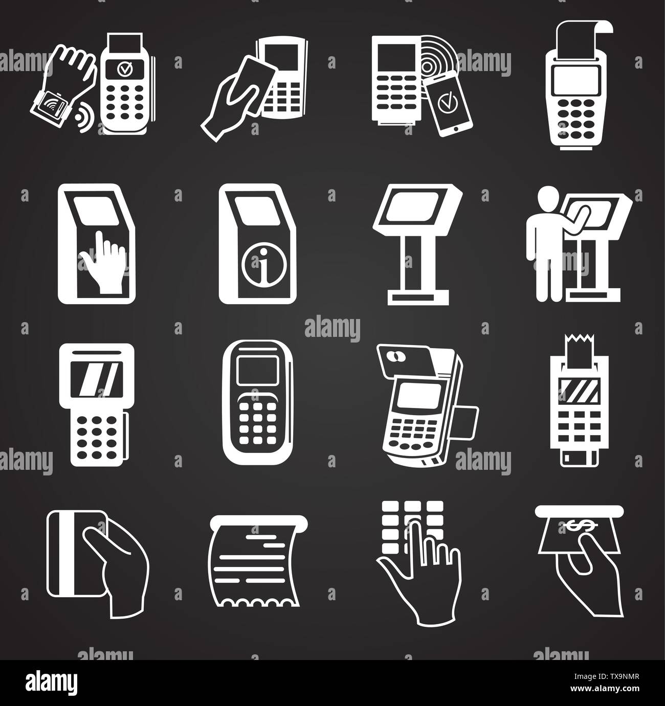 Payment machine pos terminal Stock Vector Images - Alamy