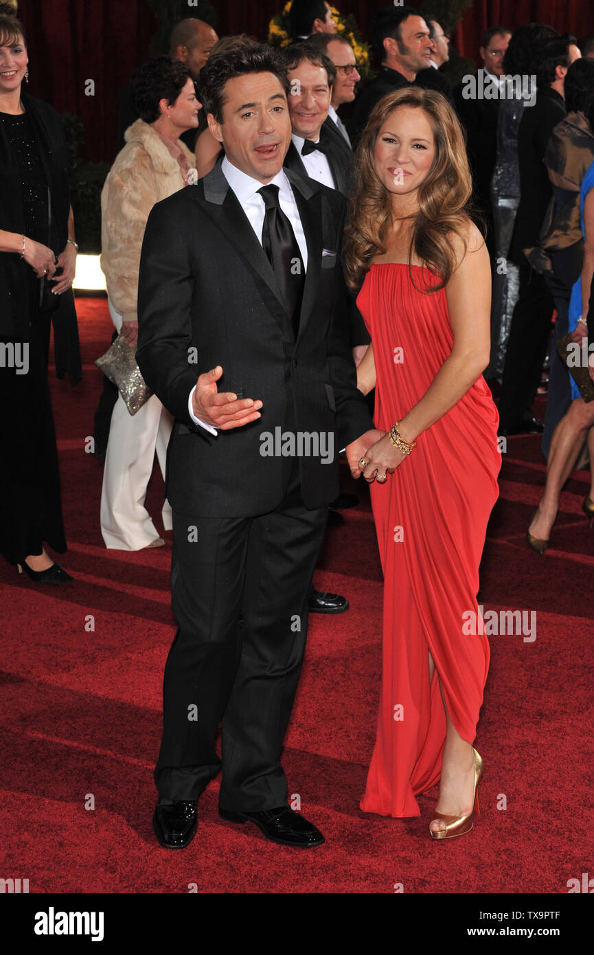 LOS ANGELES, CA. February 22, 2009: Robert Downey Jr. & Susan Levin at the 81st Academy Awards ...