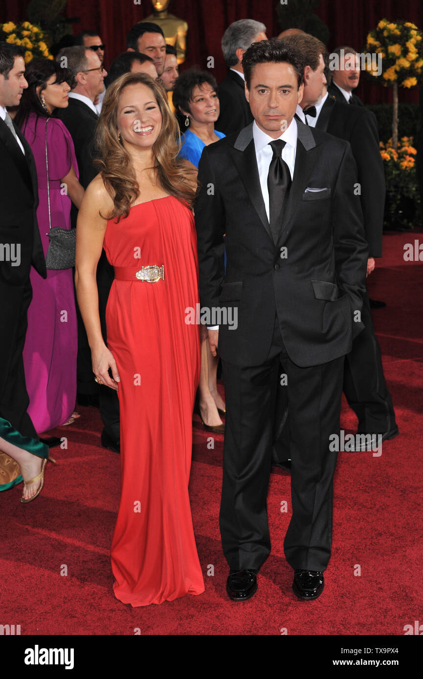 LOS ANGELES, CA. February 22, 2009: Robert Downey Jr. & Susan Levin at the 81st Academy Awards ...