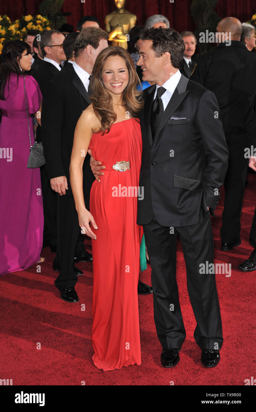 LOS ANGELES, CA. February 22, 2009: Robert Downey Jr. & Susan Levin at the 81st Academy Awards ...