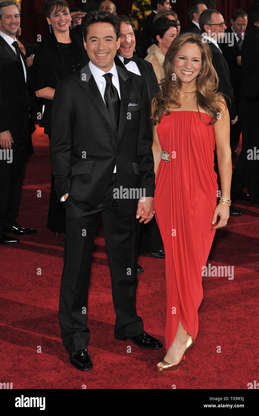 LOS ANGELES, CA. February 22, 2009: Robert Downey Jr. & Susan Levin at the 81st Academy Awards ...