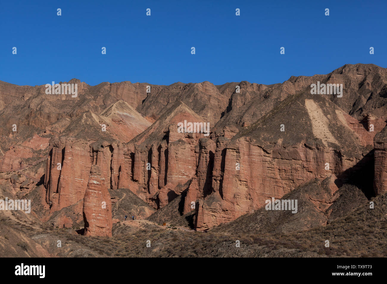 Scenery of Danxia Scenic Area in Binggou, Sunan County, Gansu Province ...