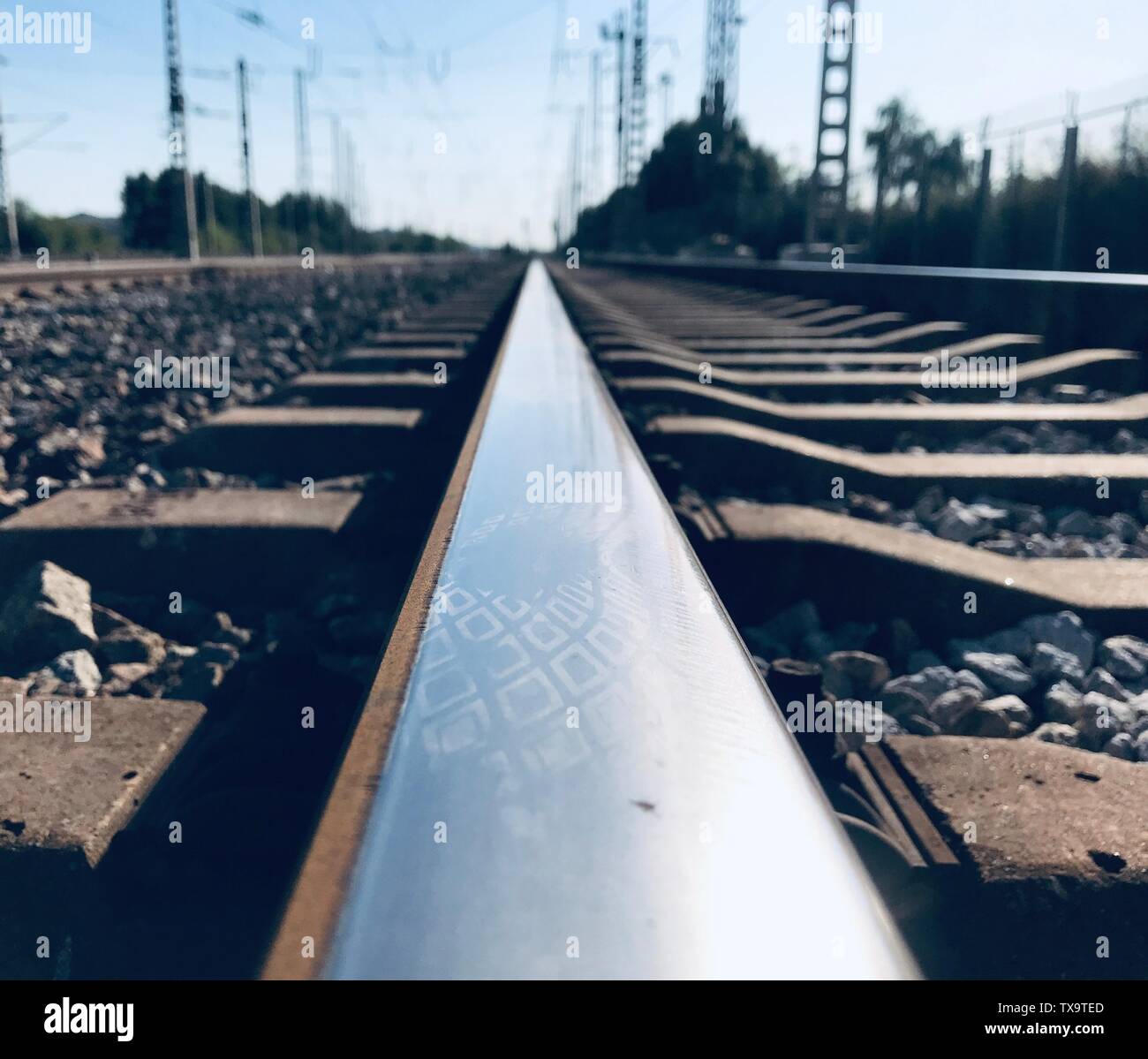 A railway station, an extension of the railway, full of staggered wires ...