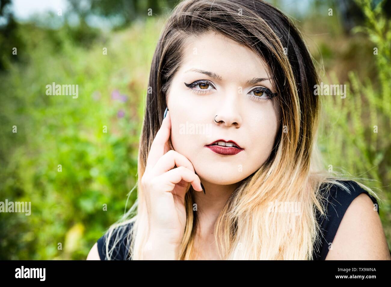 Red hair zombie girl hi-res stock photography and images - Alamy