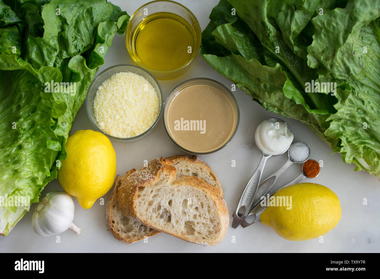 Caesar Salad Ingredients Stock Photo - Alamy