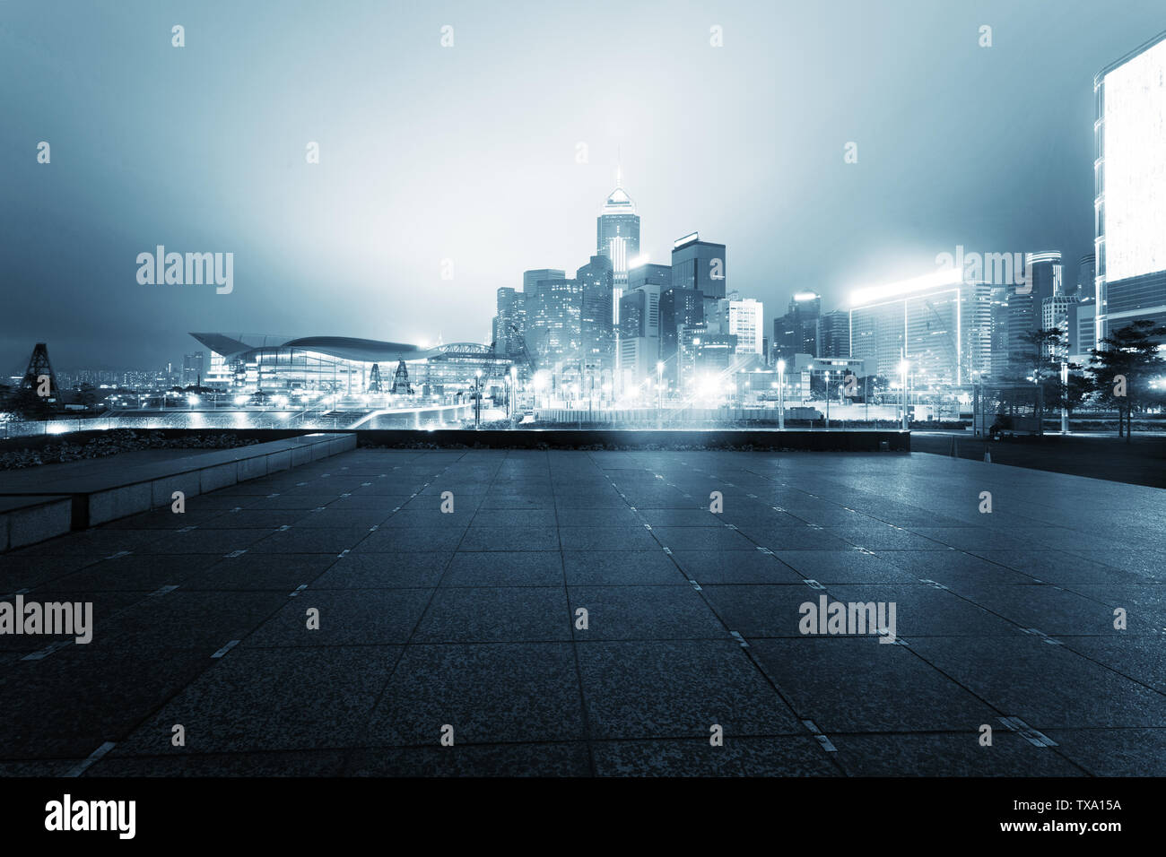 cityscape of modern urban city during night Stock Photo - Alamy