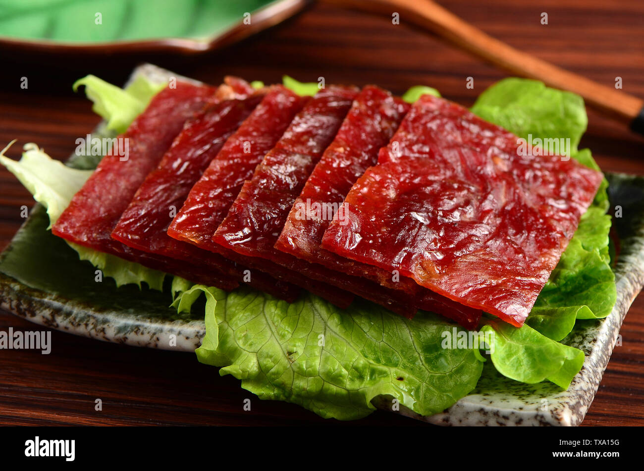 Traditional food photos, preserved pork meat Stock Photo - Alamy