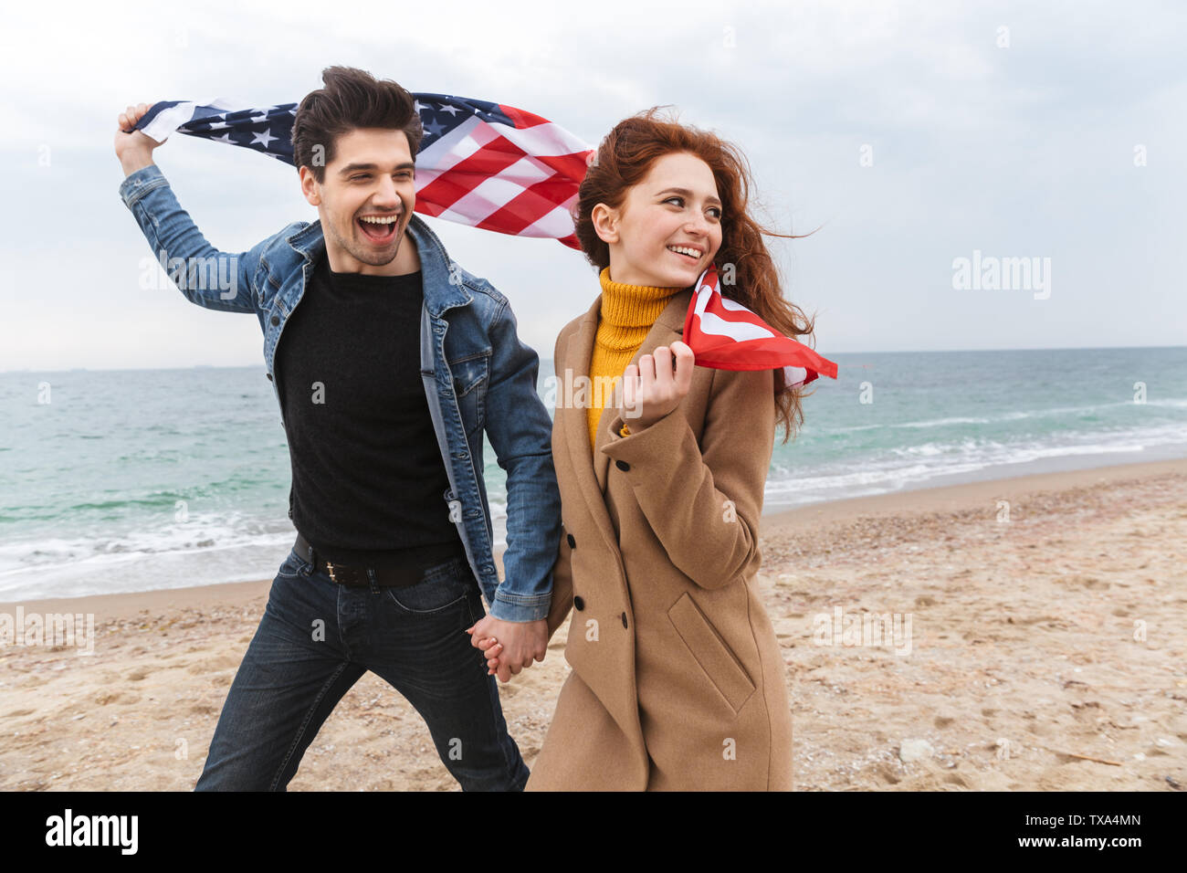 Carrying american flag hi-res stock photography and images - Alamy