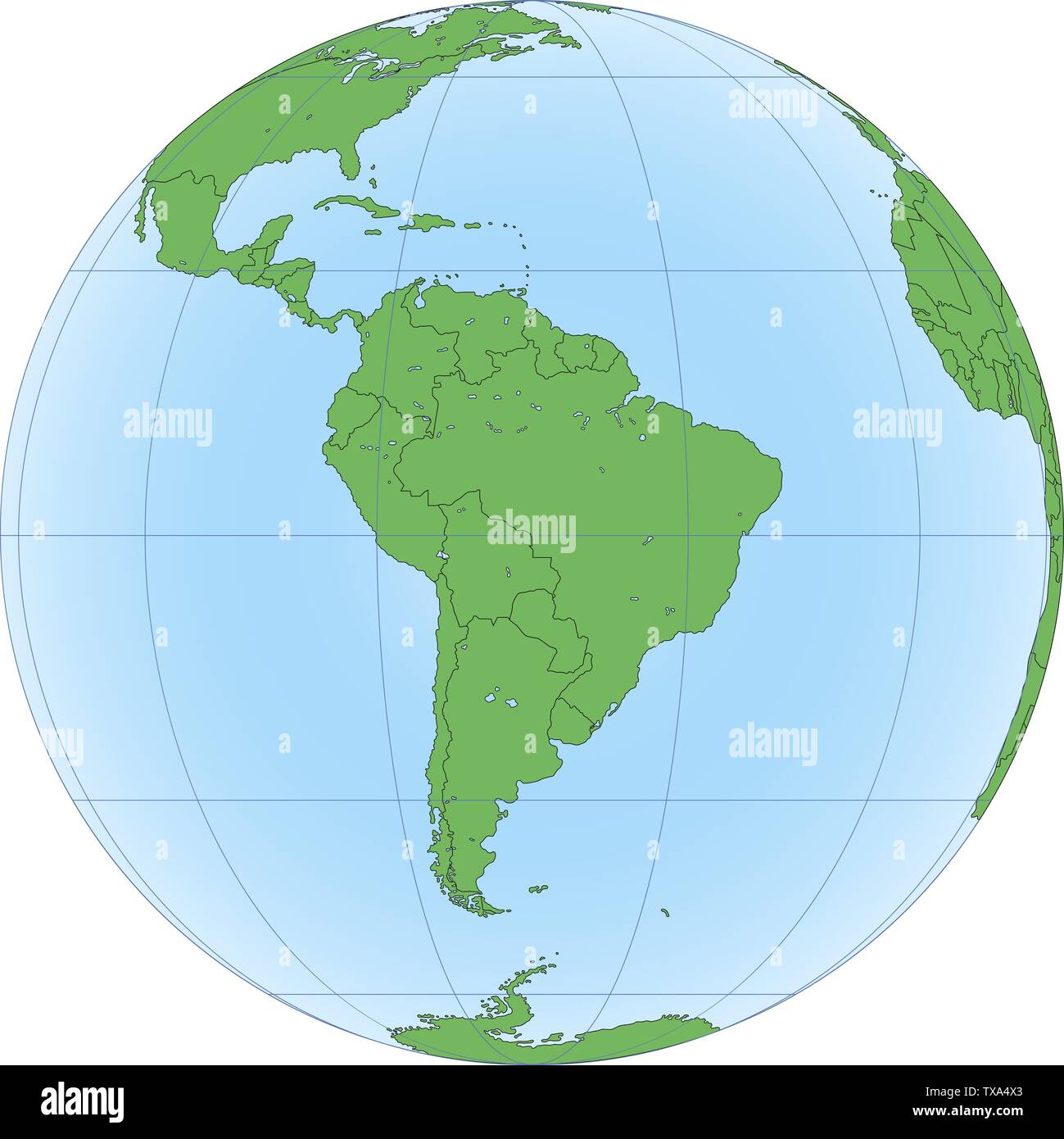 Globe earth brazil map hi-res stock photography and images - Alamy