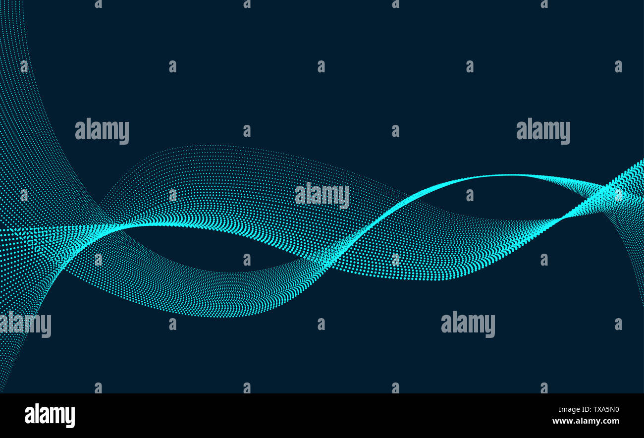 Interconnected dot wire material with a sense of technology. Big data ...
