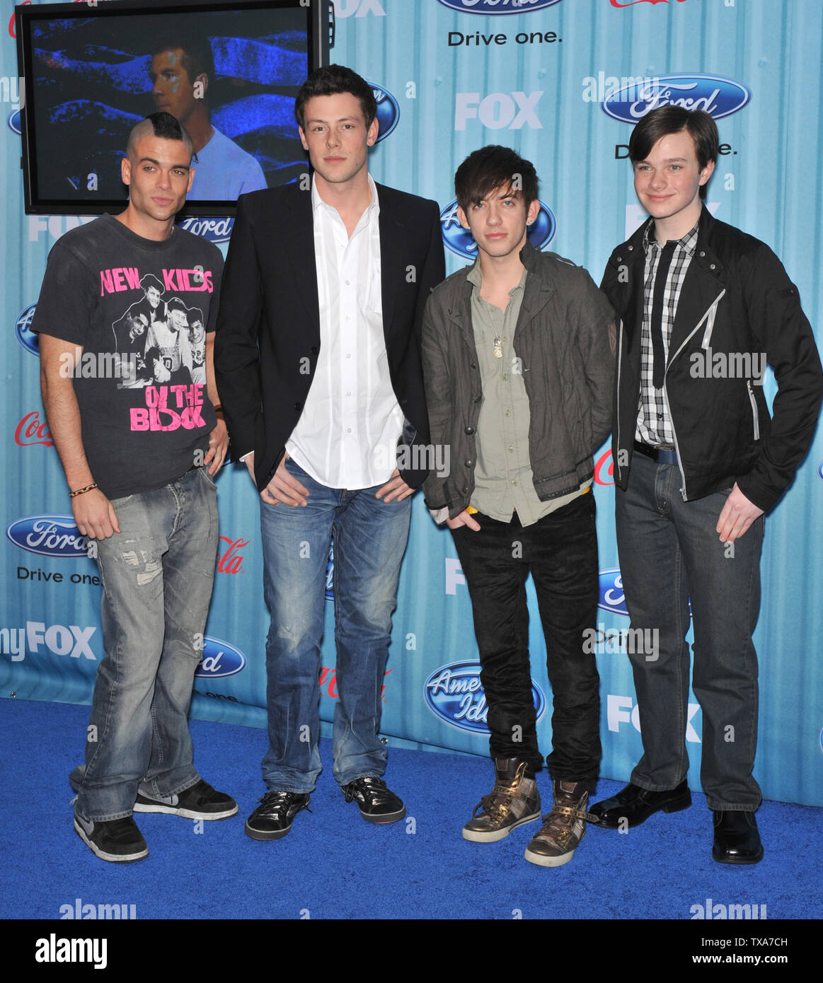 LOS ANGELES, CA. March 05, 2009: "Glee" stars Mark Salling (left), Cory ...