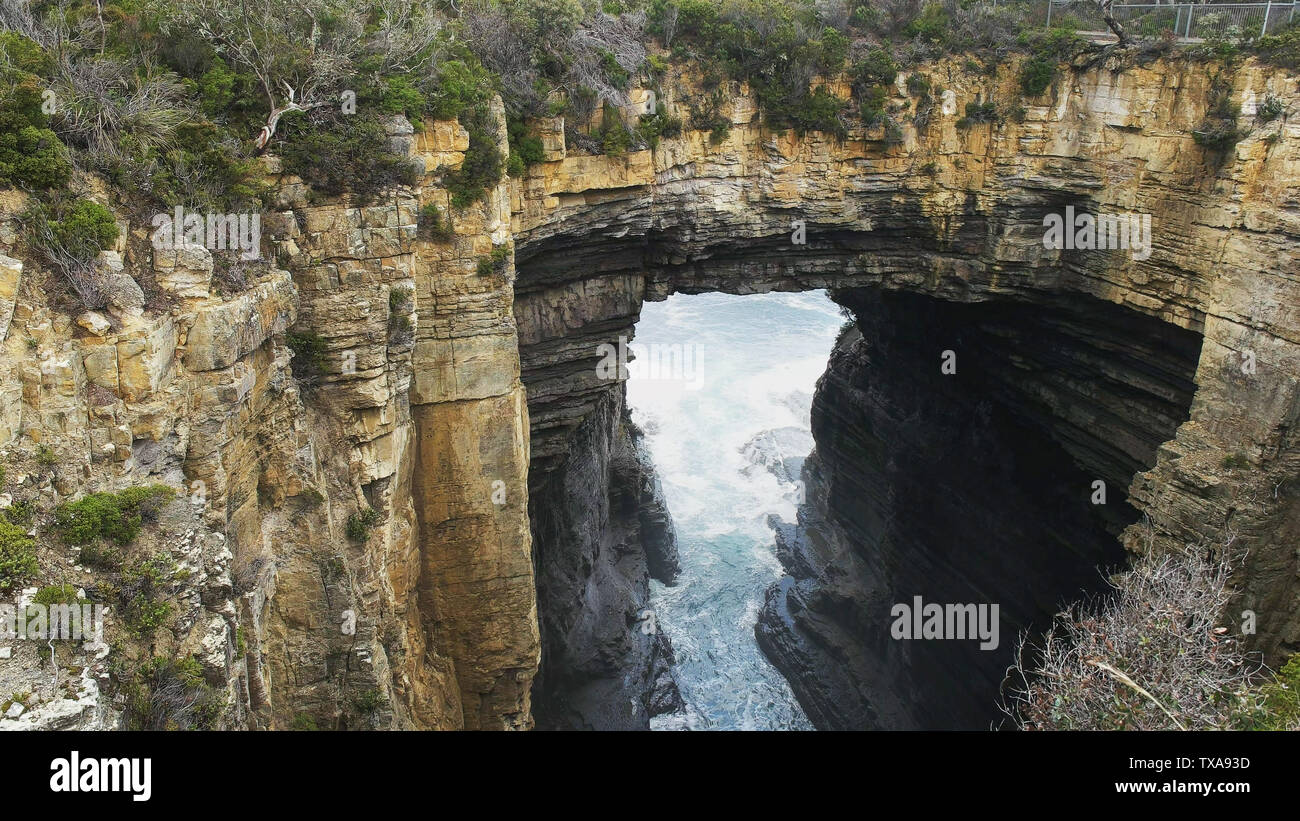 close shot of tasman arch at eaglehawk neck in tasmania Stock Photo - Alamy