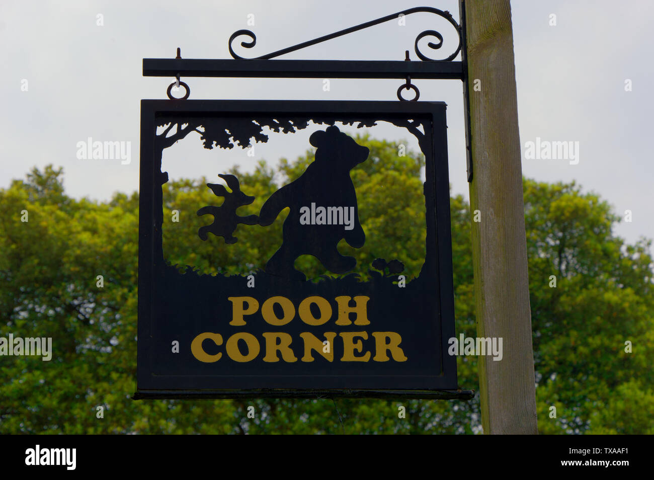 Pooh Corner Sign Hartfield England Stock Photo - Alamy