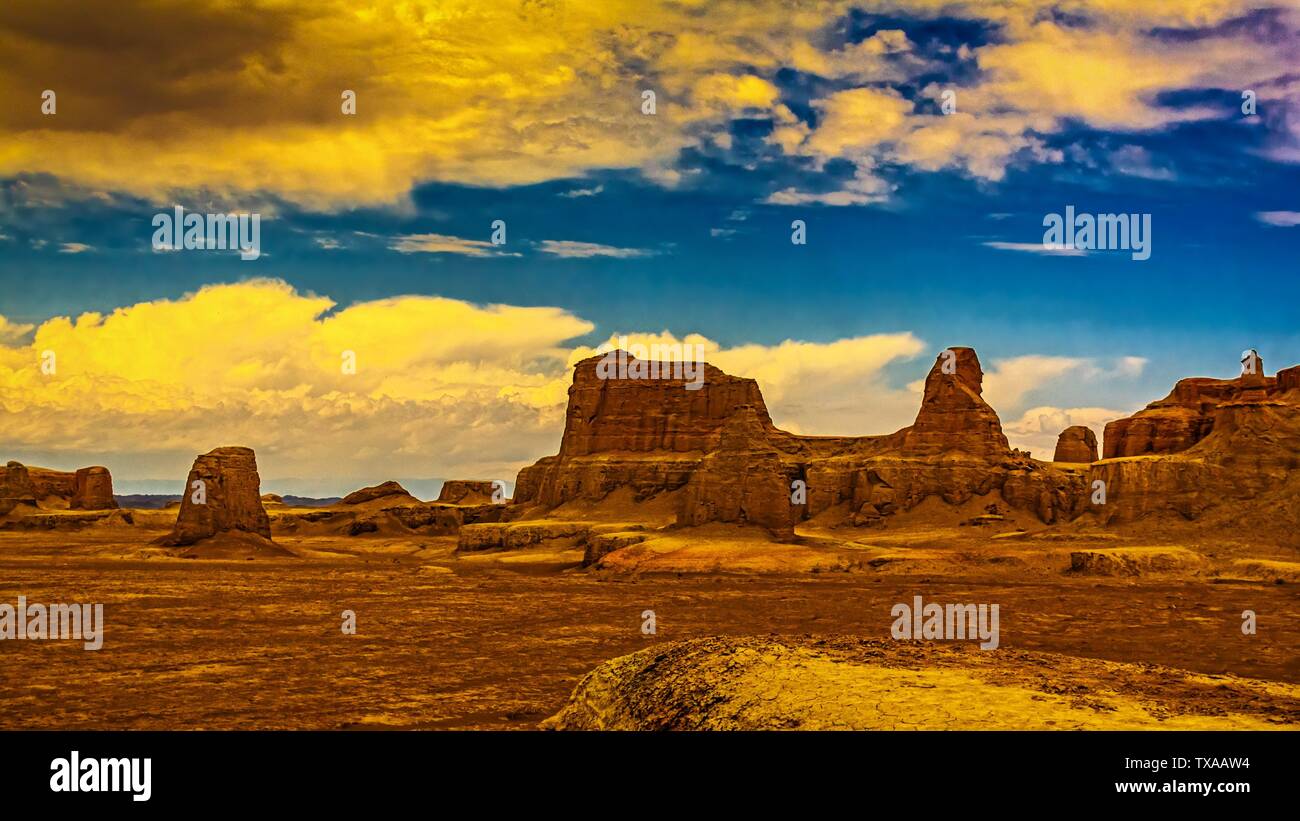 The ghost city of xinjiang Stock Photo - Alamy