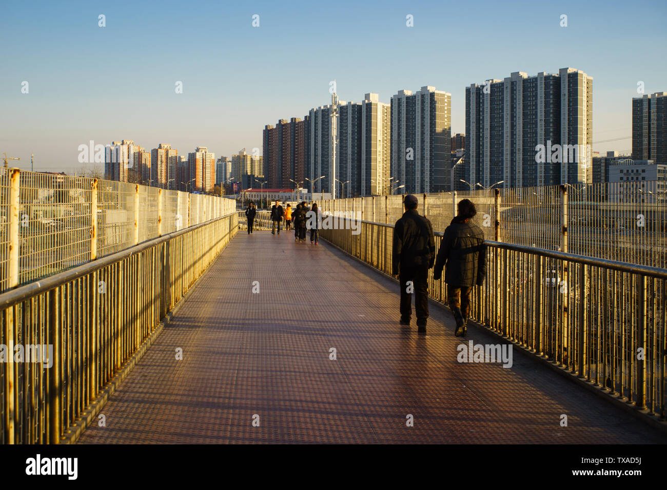 Beijing Street View Cross-Street Flyover Stock Photo - Alamy