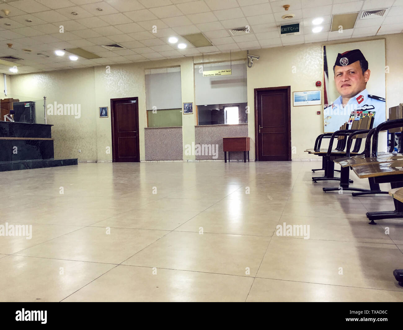 Jordan, Israel, border, border posts, customs, halls, offices, road ...