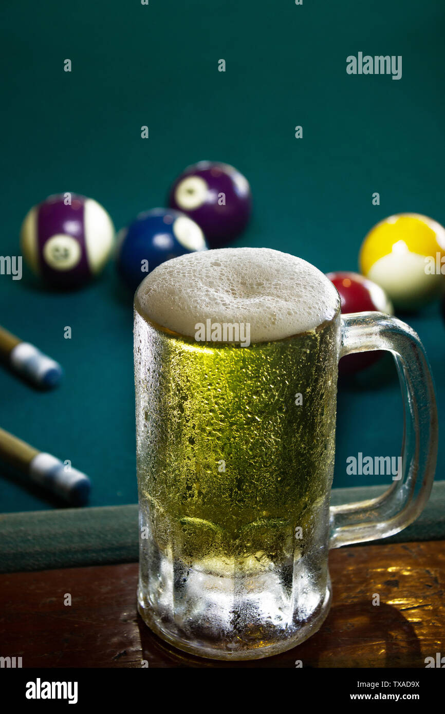 Drinking beer in billiard hi-res stock photography and images - Alamy
