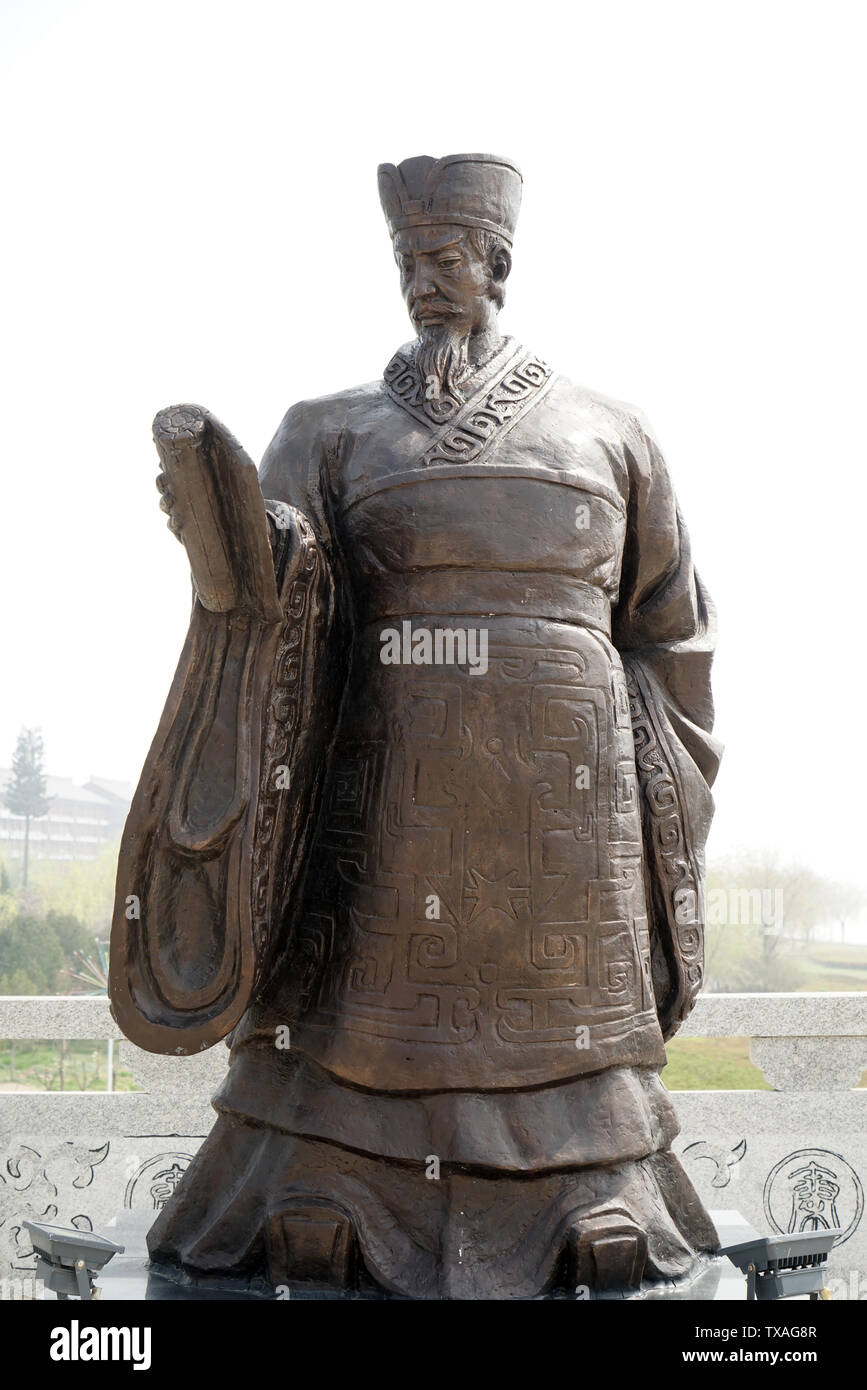 Statues of ancient Qin characters Stock Photo - Alamy